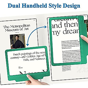 4X Magnifying Glass with 36 Adjustable LED Lights Provide Full-Page Viewing Area Evenly Lit Perfect for Low Vision Person and Seniors （Green）