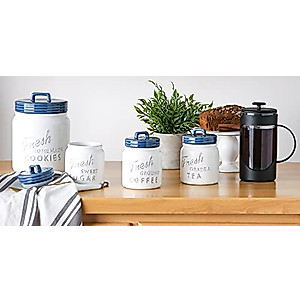 DII Kitchen Accessories Collection Ceramics, Cookie Jar, Blue