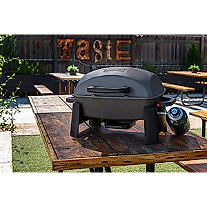 Nexgrill 1-Burner Portable Propane Gas Grill, 10,000BTUs, Perfect for Camping, Outdoor Cooking, Outdoor Kitchen, Patio, Garden, Premium Build and Style, Dark Grey & Black