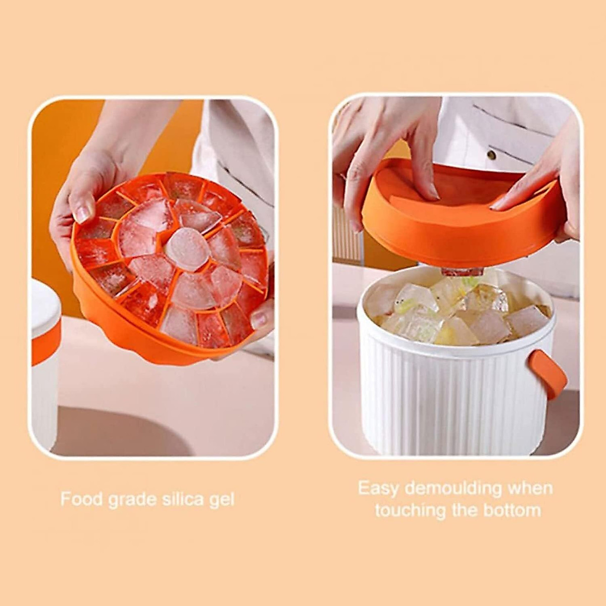Ice Buckets Household Ice Bucket Ice Mold with Cover Freezing Drinks Cooling Ice Bucket for Wine, Champagne Bottles, Beer Bottles Barware