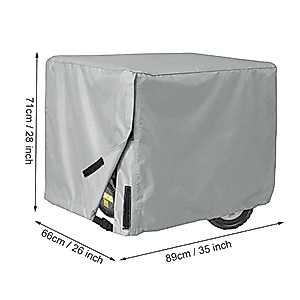 Your Electric Generator with Heavy-Duty Garden Patio Cover - Weather-Resistant Waterproof & Dustproof Outdoor Generator Cover Grey