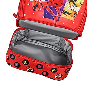 INTIMO Miraculous: Tales of Ladybug & Cat Noir Girl Power Dual Compartment Lunch Box Bag