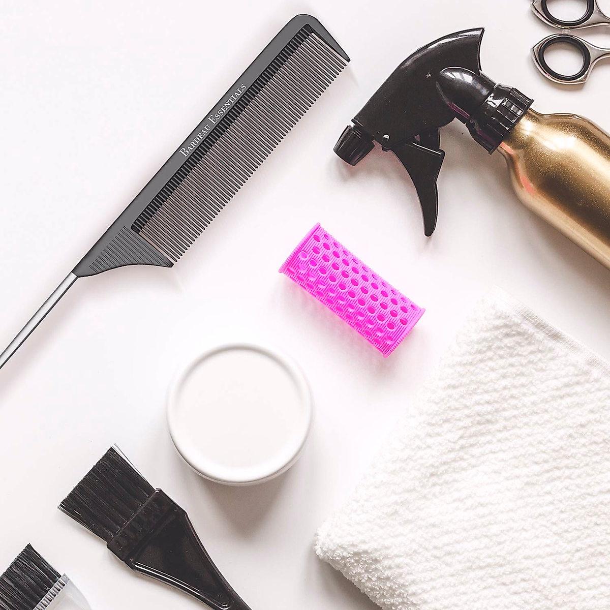 Professional 8.8 Inch Tail Comb - Black Carbon Fiber And Stainless Steel Pintail - Anti Static And Heat Resistant Teasing Lightweight Comb For All Hair Types