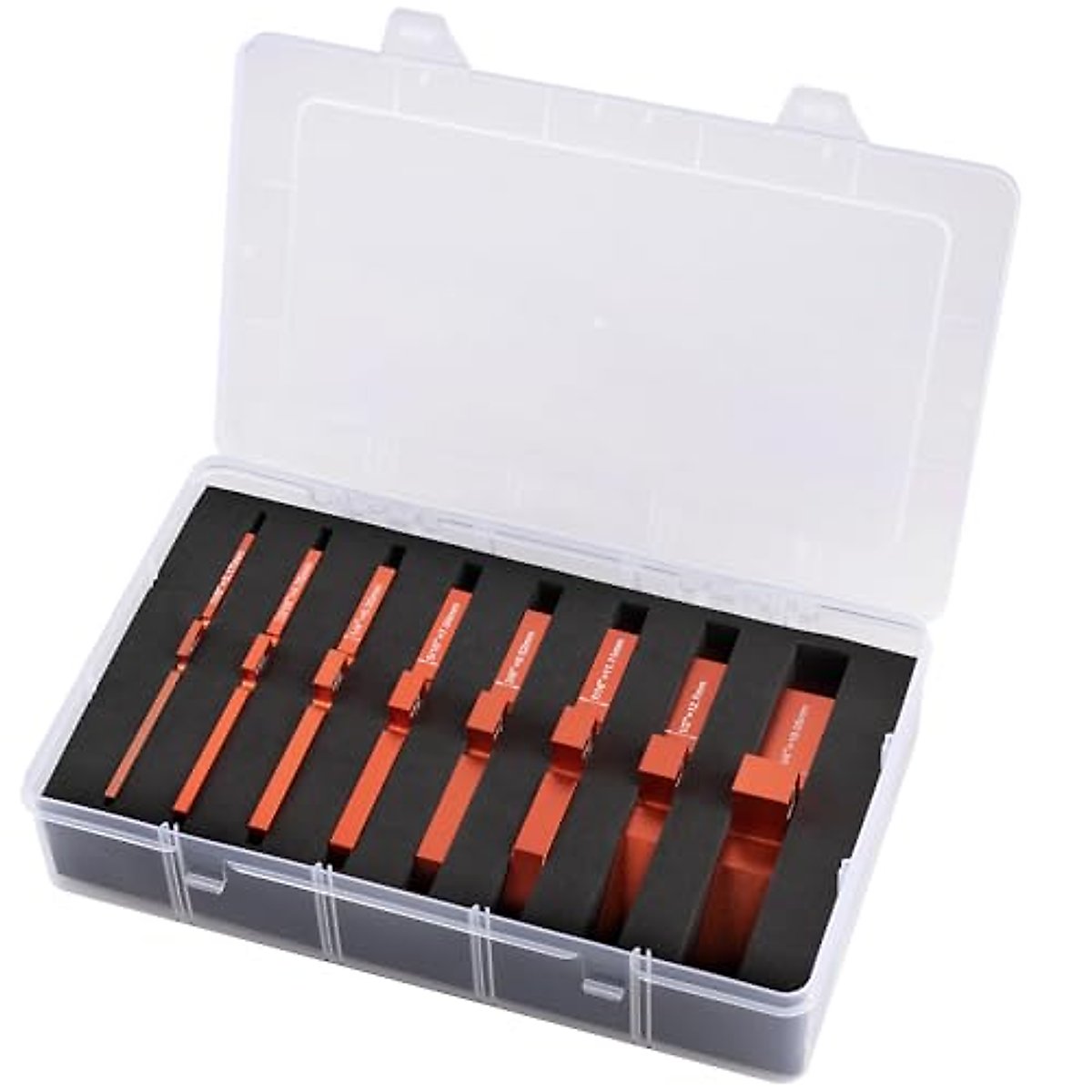 Neitra Router Table Setup Blocks Woodworking - 8pcs Aluminum Alloy Precision Setup Bars for Routers Tables Saw Accessory, Measuring Height Depth Angle Gauge with Storage Case (Each in Varies Thick)