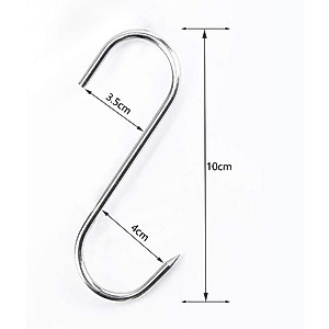 20Pcs 5 Inches Stainless Steel Butcher Hook, Stainless Steel Butcher Hooks for Meat Processing