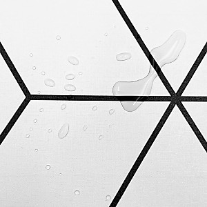 Yifasy Shelf Liner Black Hexagon Self-Adhesive Drawer Paper Furniture Protector Redo Wine Cabinet 118x17.7 Inch