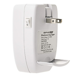 Indoor Bug Zapper Fly Zapper Mosquitos Zapper - Electric Portable Plug in Home Insects Zapper for removes Insects Mosquitos Files Bugs Gnats Moths - White