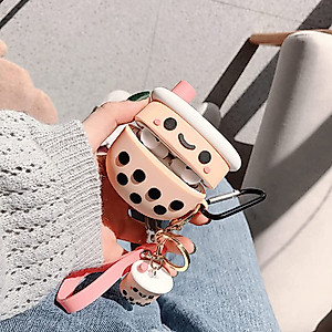 Boba AirPods Pro 2 Case Cute,AirPods Pro 2nd Generation Case Cover 2022 Pink Boba Tea AirPod Pro 2 Case for Women Girls (AirPod Pro 2 Case)