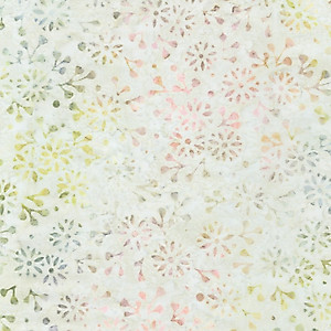 Robert Kaufman Artisan Batik Bamboo Garden Flowers, Fabric by The Yard (Dove)