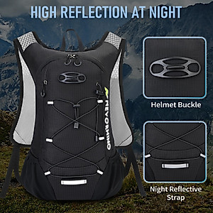 Lightweight Hydration Backpack, Running Backpack with 2L Water Bladder, Hydro Water Daypack for Cycling Hiking Rave for Men Women