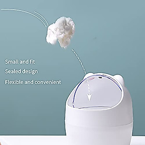 Mini Desk Trash Can, Cute Bear Shape Trash Can, Wastebasket 4 L Capacity Cartoon Desktop Trash Can with Lid Garbage Container Bin Small Garbage can with for Bathroom Kitchen Office Dorm