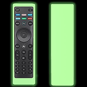 TOKERSE Glow Case for Vizio XRT136 / Vizio XRT140 Remote Control - Silicone Cover for VIZIO XRT136 XRT140 Smart TV Remote Control Replacement Holder Skin Sleeve Case Cover Glow in The Dark - Green