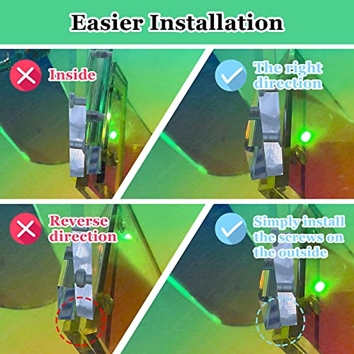 Nalwort Acrylic Coffee Table, Colorful Round Side Table, Iridescent Clear End Table for Living Room Bedroom, 37.4" L x 19.7" W x 13.8" H