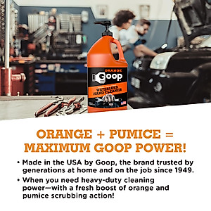GOOP Orange Liquid with Pumice Multi-Purpose Waterless Hand Cleaner - 1 Gallon Pump Bottle