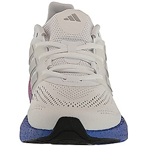 adidas Men's Pureboost 22 Running Shoe, White/Grey/Lucid Blue, 9.5
