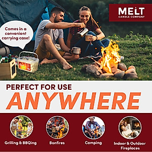 Fire Starter Rolls, 50 Rolls - Fire Starters for Campfires, Grill, Outdoor Fire Pit, Fireplace, BBQ - Fire Starter Kit, Water Resistant & Odorless - Camping Accessories