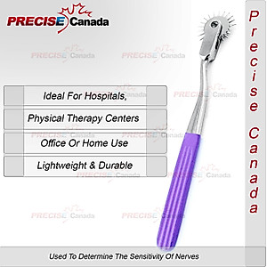 PC Rotating SPUR Purple WARTENBERG Pinwheel Chrome Plated