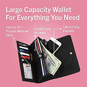 Nautica womens Carry-all The Perfect Carry All Money Manager Wallet Oraganizer with RFID Blocking Wallet, Black, One Size US