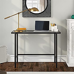 Tamar 42'' Wide Rectangular Writing Desk in Blackened Bronze