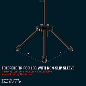 BARBALL Tattoo Armrest Stand Foldable 360° Fully Adjustable Portable Tripod Tattoo Arm Holder Leg Rest Soft Sponge Pad