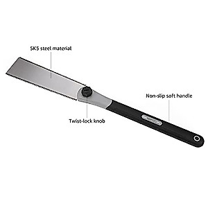 Amazon Basics 2-Piece Pull Hand Saw with Double Edge Blade Cutting For Woodworking - 9.5-inch & 13-inch