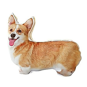 MISS TUTU Corgi Dog Super Soft Plush Throw Pillow Animal Pillow Plush Cushion