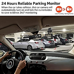 Dash Cam Front, Dash Camera for Car,3 Inch LCD Screen, 1080P Full HD Car Dashboard Recorder, 120° Wide Angle Dashcam, Gravity Sensor, WDR, Loop Recording, Motion Detection