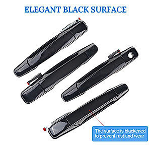 JDMON Compatible with Exterior Door Handle 4Pcs Front & Rear Driver & Passenger Side Chevy Silverado Tahoe Suburban GMC Sierra Yukon Cadillac Escalade Pickup SUV 2007-2013 Replaces 20828237, 20954796