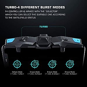 GameSir F4 PUBG Mobile Game Controlle, Mobile Gaming Trigger for Fortnite/COD/Rules of Survival, Gaming Grip Joysticks for 4.5-6.5 inch iOS Android Phone