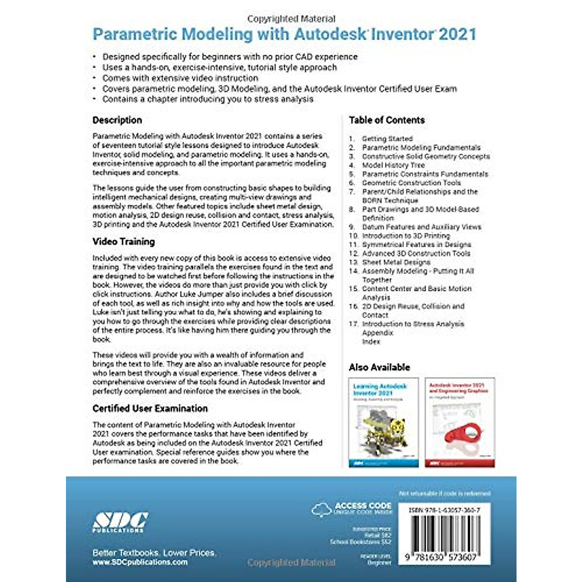 Parametric Modeling with Autodesk Inventor 2021