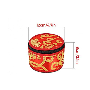 Singing Bowl Storage Bag - Singing Bowl Carry Case Bag, Zipper Closure, Colors Vary (D:5.51in/14CM)