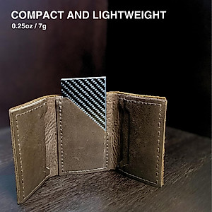 Generic Carbon Fiber Cutter/Scraper Wallet Size Multi-Use EDC - Automotive, Household, Outdoor, Camping, Electronics, DIY, Cooking, Crafts, and Cleaning Tool, Small, Black