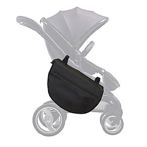 ROMIRUS Insulated Stroller Organizer, Side Sling Stroller Saddle Bag, Black