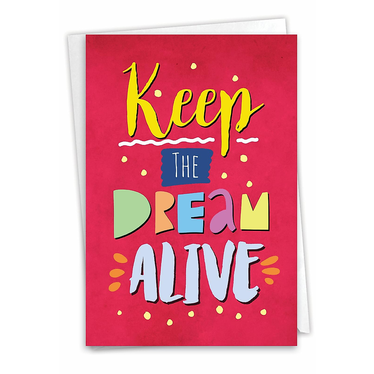 The Best Card Company - Stylish Martin Luther King Jr. Day Card - Bright Modern Federal Holiday, King's Birthday Celebration (1 Card) - Keep The Dream Alive C9198MKG