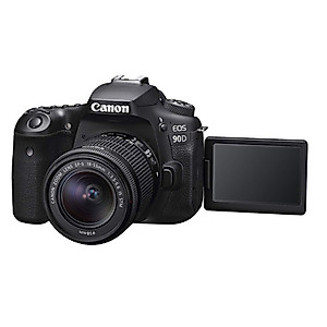 Canon EOS 90D DSLR Camera with EF-S 18-55mm f/4-5.6 is STM + EF 75-300mm f/4-5.6 III + 500mm f/8 Focus + 650-1300mm f/8 Zoom Lenses + 2 Pc 64GB Memory Cards + Tripod + Case + Flash & More