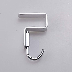 Hdtyyln Student Desk Space Aluminium Alloy Nail-Free Hook, 2 Pack Office Bag Hook Clothes Hook (2.6cm/1.02",Suitable for 2.5 cm/0.98" Thick Plate.)