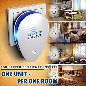 Ultrasonic Pest Control Repeller - 2 Pack Repel Rodents, Ants, Cockroaches, Bed Bugs, Mosquitos, Fruit Flies, Spiders & Bats Cricket Flea Moth Roach Scorpion Squirrel Rat Ultrasound Repellant Plug