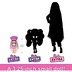 Barbie Extra Mini Minis Travel Doll with Metallic Desert Fashion and Festival Accessories, Barbie Extra Fly Small Doll