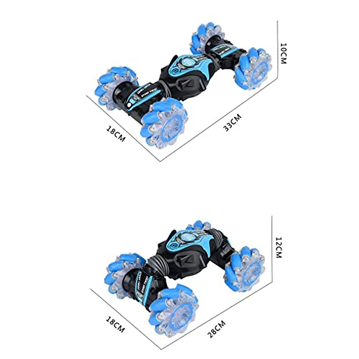 HDZXC All-Terrain RC Stunt Car,Remote Control Car,Deformable Off Road Truck,360 ° Flips Twisting Climbing Vehicle,Double Sided Rotating Race Car with Lights,for Kids