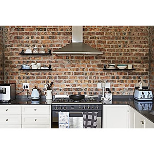 Icona Bay 24 Inch Wall Shelves, Set of 3 Black Modern Rustic Display Shelves, Wall Mount Picture Ledges w/Brackets