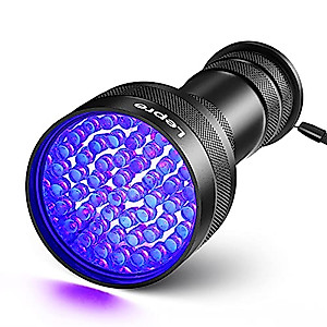 LE UV Flashlight Black Light, 51 LED UV Light Handheld Blacklight, 395nm Detector for Pet Urine, Stains, Bed Bug and Scorpions, Battery Not Included