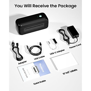 LabelCreate Shipping Label Printer, 4x6 Thermal Label Printer, Thermal Printer for Shipping Labels, USB Label Printer Compatible with Amazon Shopify Etsy Ebay FedEx USPS UPS (Black)