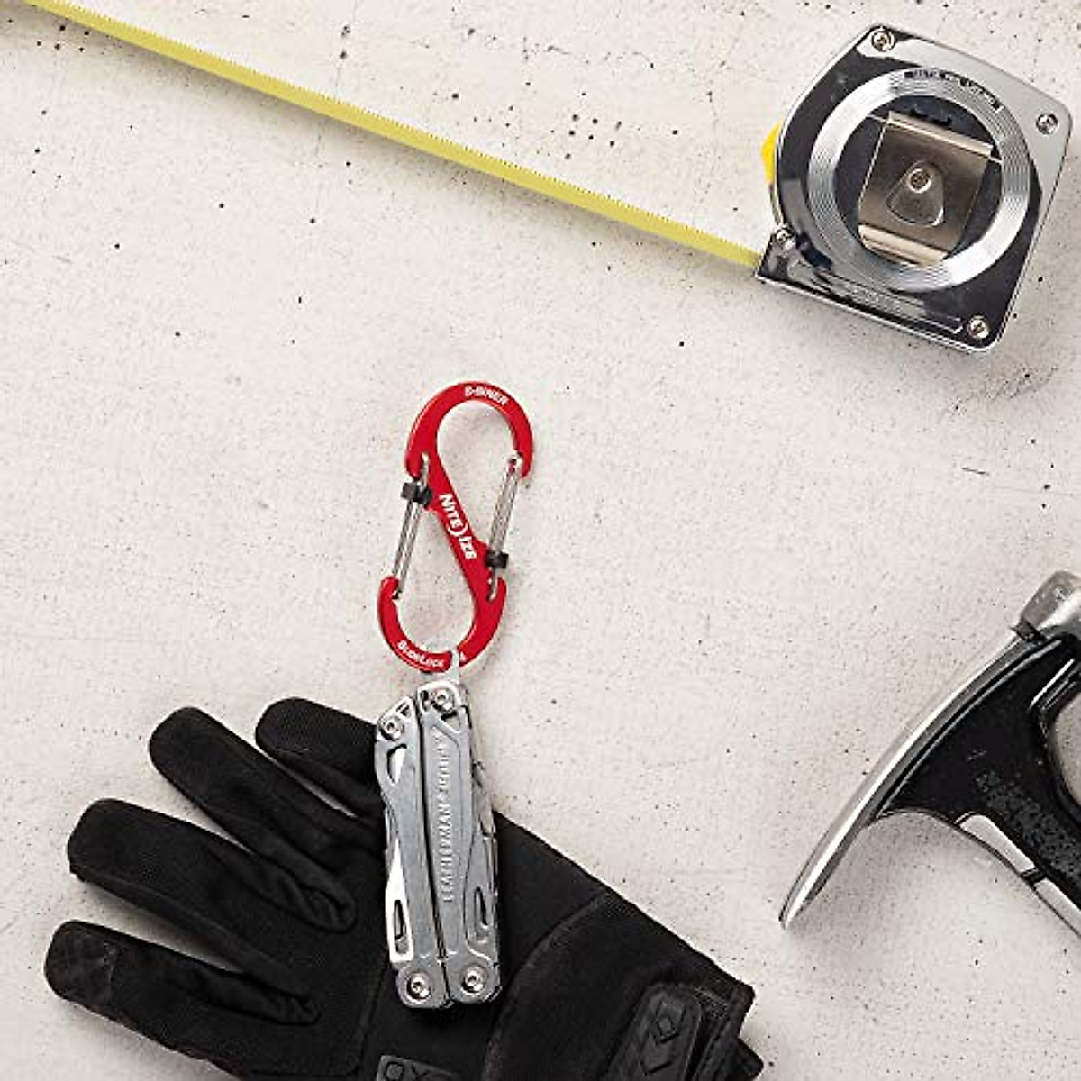 Nite Ize LSBA4-10-R6 S-Biner SlideLock Dual Locking Carabiner, Size #4, Red