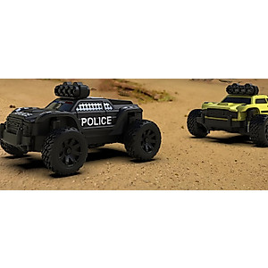 Helidirect Turbo Racing C82 1/76 Scale 2.4GHz Mini RC Car Police 2WD RTR Off-Road On Road Indoor Track Car - Remote Control Car, RC Car, RC Sport Car, RC Mini Monster Truck 1/76 Scale (HELIDIRECT)