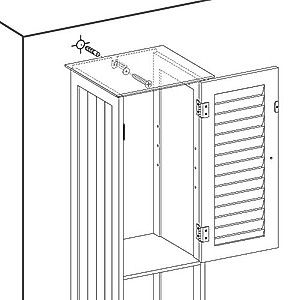 VASAGLE Bathroom Tall Cabinet, Freestanding Storage Cabinet with Shutter Doors, Drawer, and Removable X-Shaped Stand, 11.8 x 12.6 x 66.9 Inches, Scandinavian Style, White UBBC69WT
