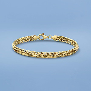 Ross-Simons 18kt Yellow Gold Wheat-Link Bracelet. 7 inches