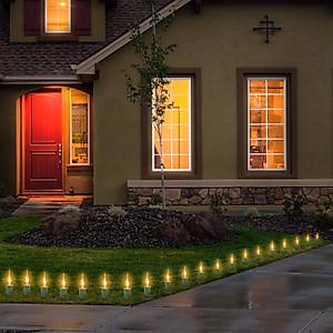 100-Pack Plastic Light Stakes, 4.5 Inch Christmas Yard Stakes for C7 C9 Christmas Lights Outdoor, Universal Light Stakes for Outdoor Holiday Lights Use on Garden Lawn Patio Path Walkway – Black