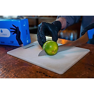 CLEAN SPACE PROJECT Nitrile Gloves, Extra Thick 5.5 Mil, Disposable, Powder Free, Latex Free (Black - Large, Box of 100)