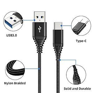 USB Type C Charger Cable 6FT+10FT,3A Fast Charge Charging Cord for Moto G Power 2022 2021 2020/G Stylus 5G,G Fast,G Play,G7 Play,Motorola One 5G Ace/Fusion+/Edge Plus,Z4 Z3,G100,LG K92 K51 Q70 Velvet