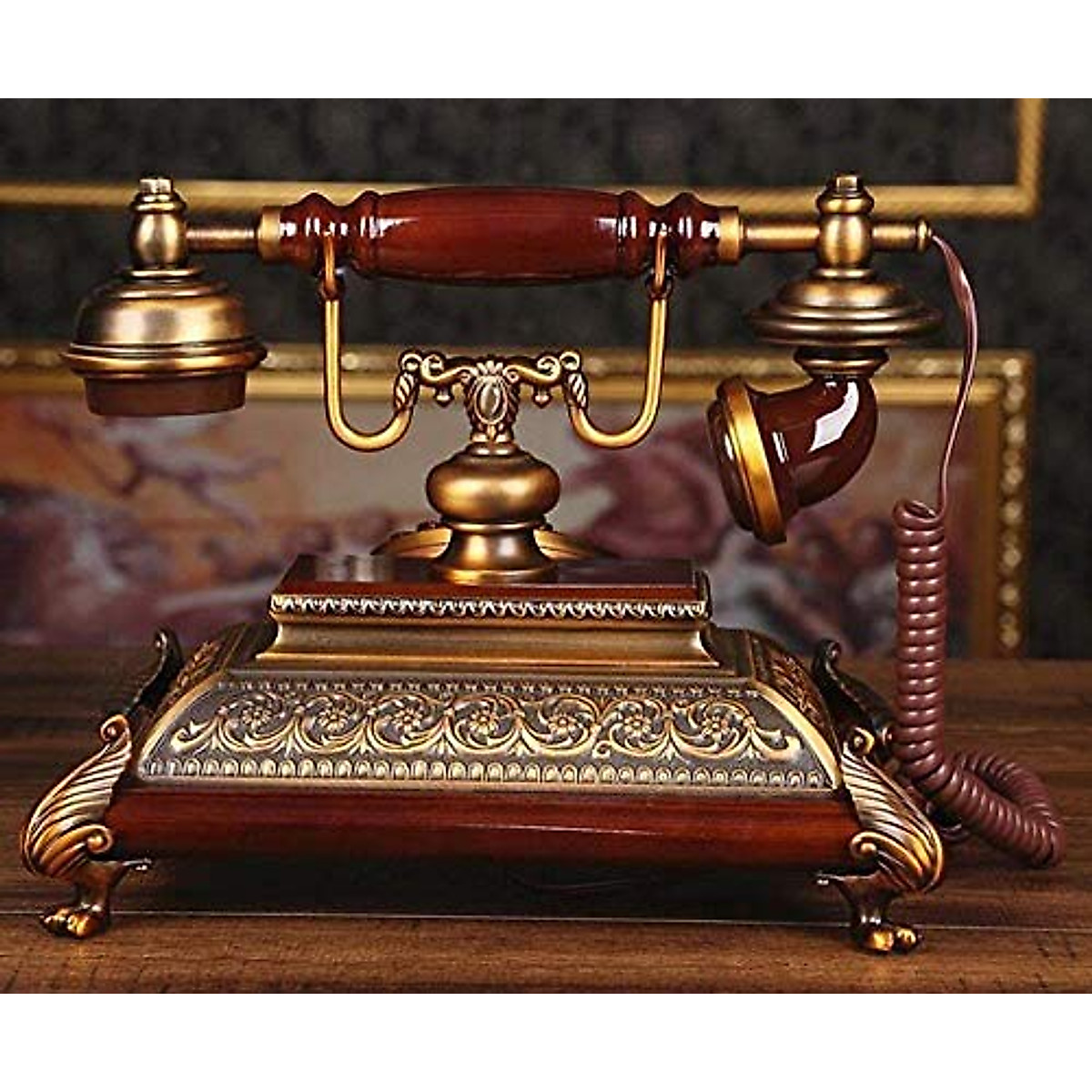 Telephone High-end Retro Telephone Home Office Business Landline Pure Hand-Built Fixed Telephone 280210230mm